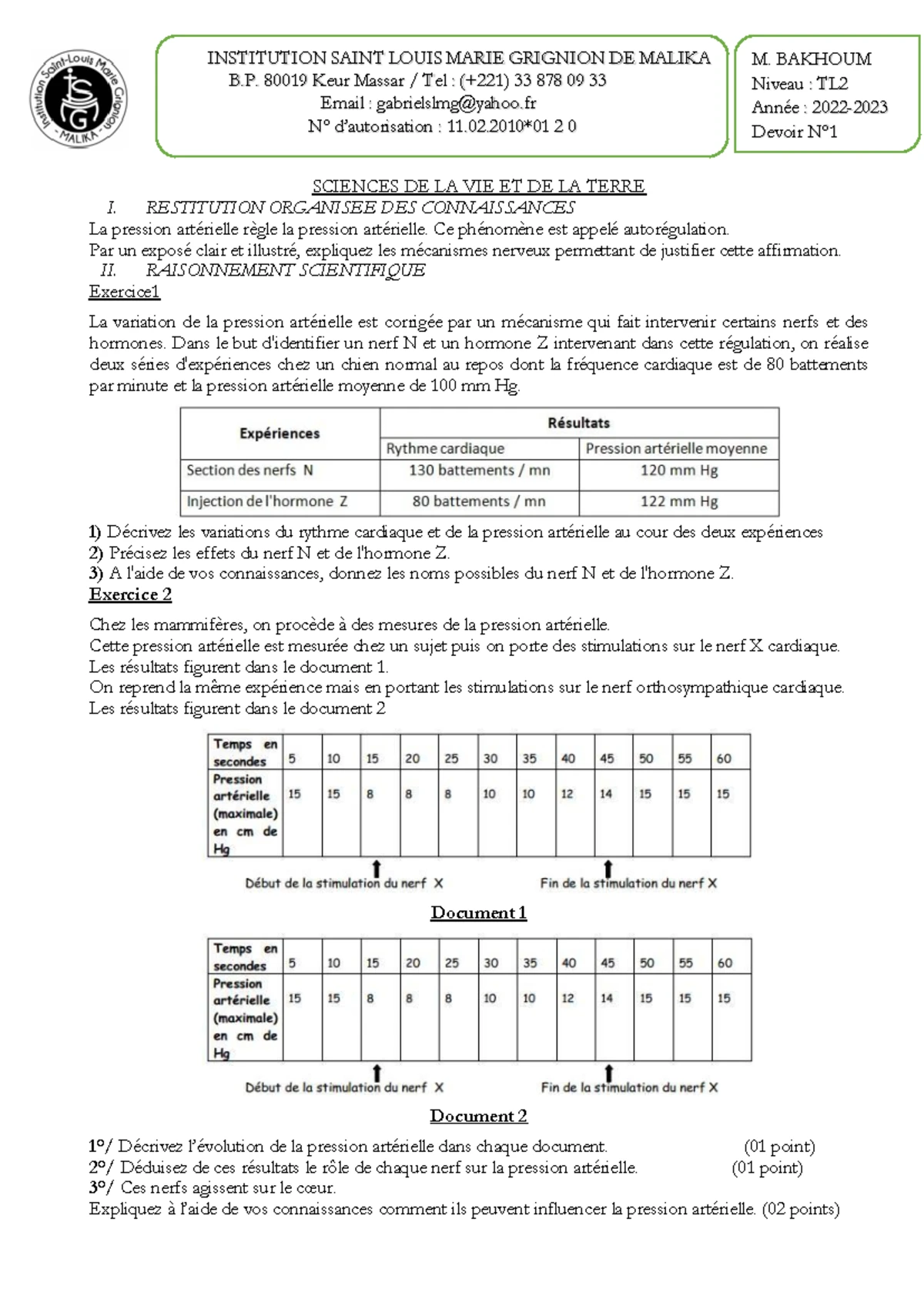Devoir de Maths 5ème - Examen Départemental N°1 - Semestre 1 - Studocu