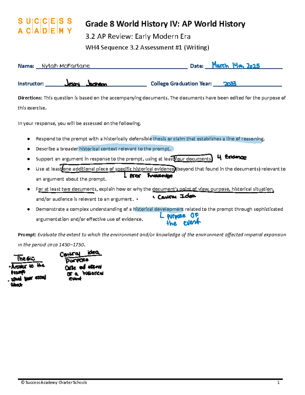 Grade 8 World History IV: AP World History - 3.2 AP Review Essay - Studocu