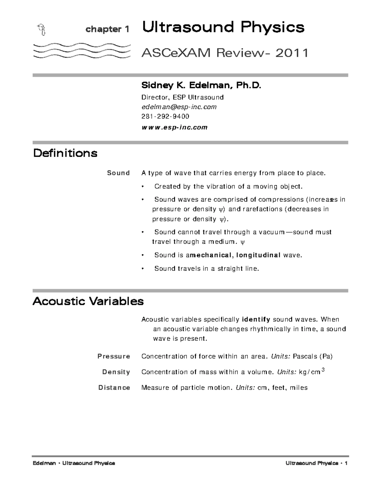 Chapter 14 - Physics Edelman Textbook - Chapter 14 Ultrasound system ...