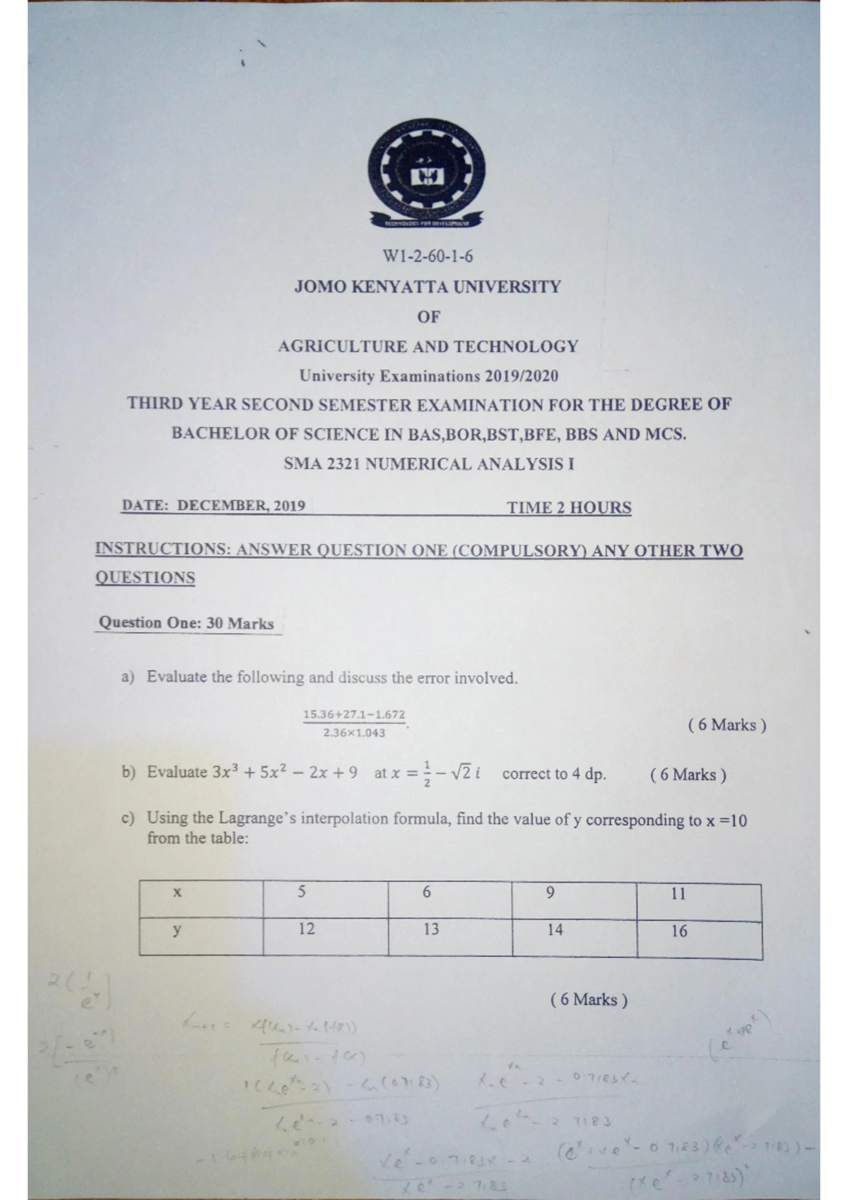 Numerical Analysis Course Outline - STA 2321: Error Sources & Methods - Studocu