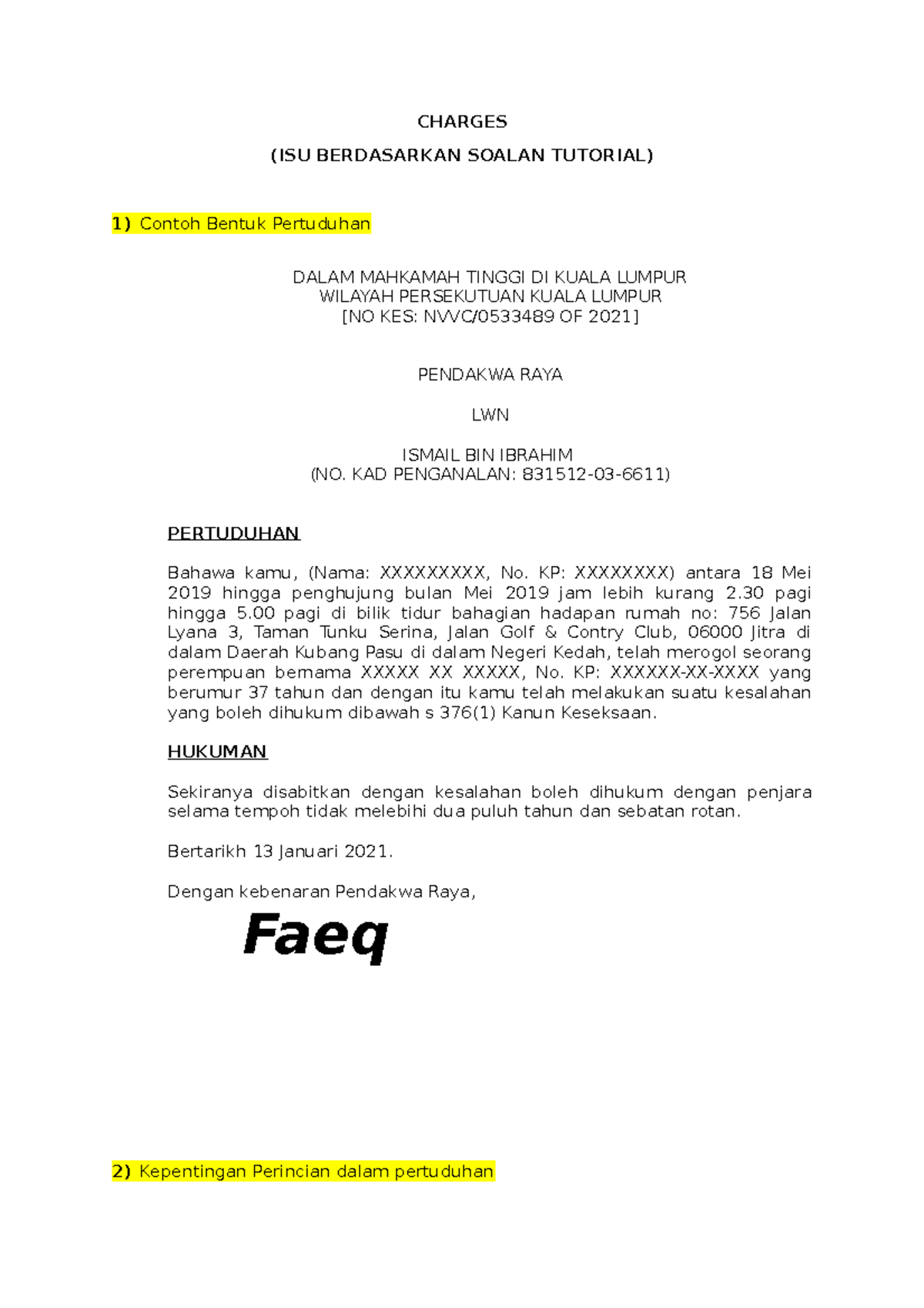 Charge Notes - Understanding Charges and Court Procedures - Studocu