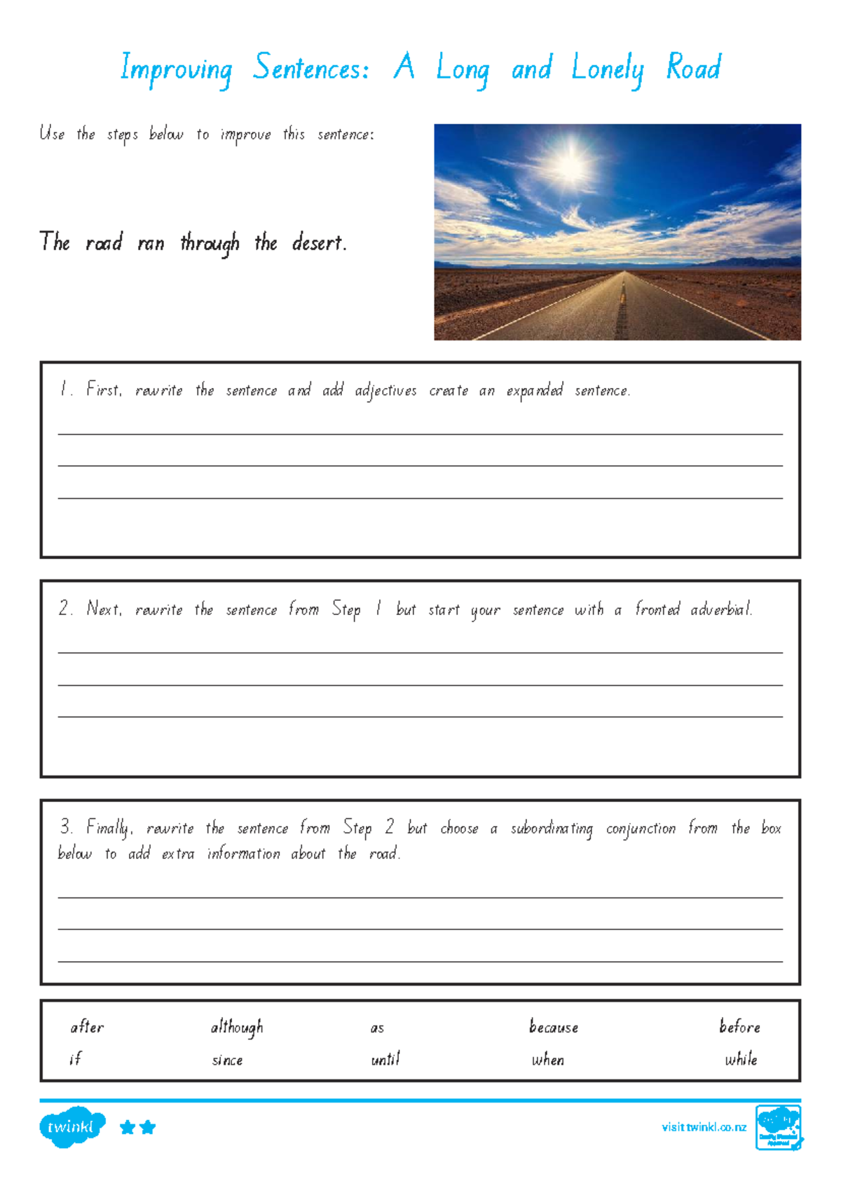 Edit and Improve Sentences Activity Sheets - ENG101 - Studocu