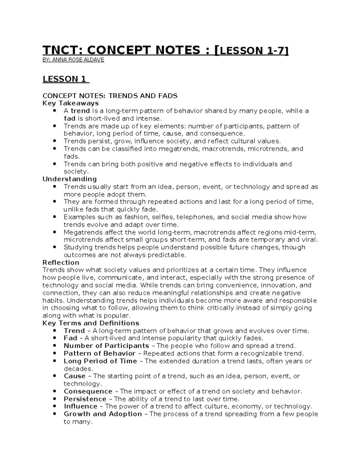TNCT: Concept Notes for Lessons 1-7 on Trends, Networks, and Climate ...