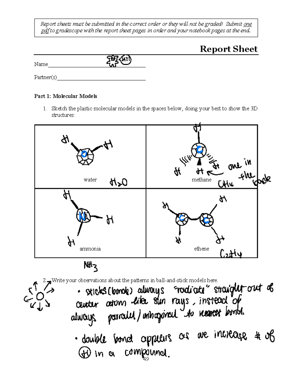 Chem 101 Lab 2 Report: Understanding Smell Through Molecular Models ...