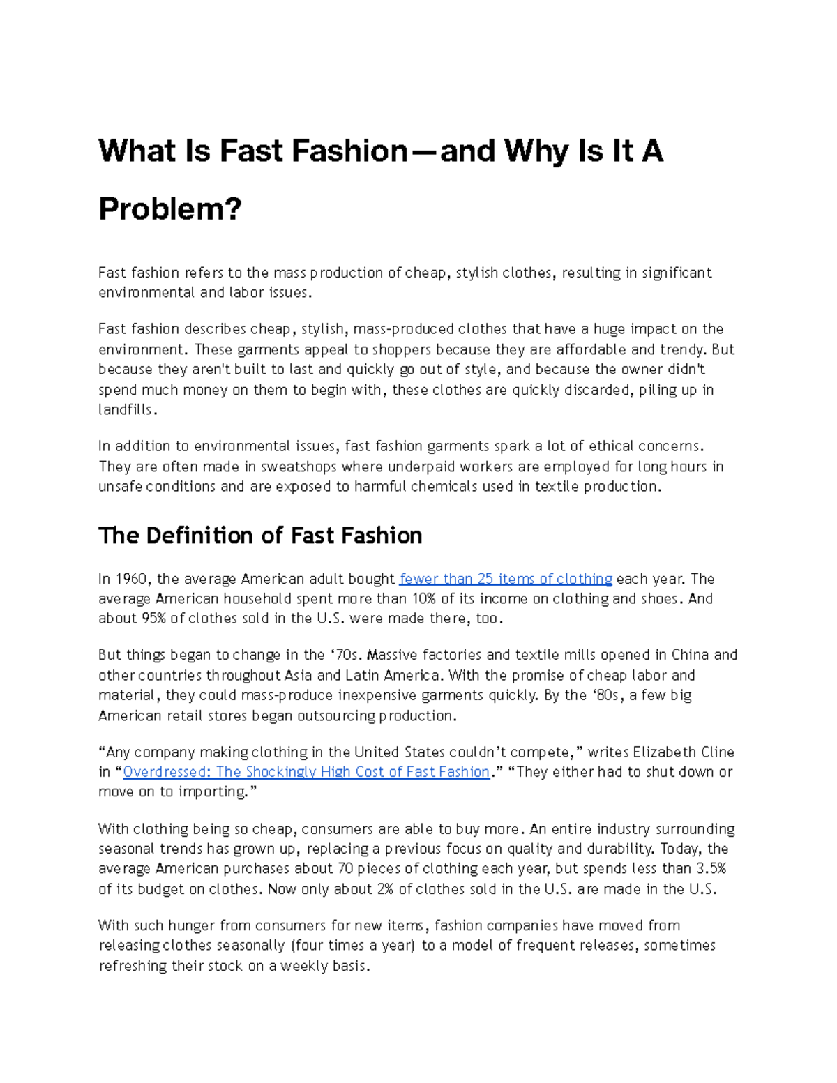 What Is Fast Fashion—and Why Is It A Problem - What Is Fast Fashion—and ...