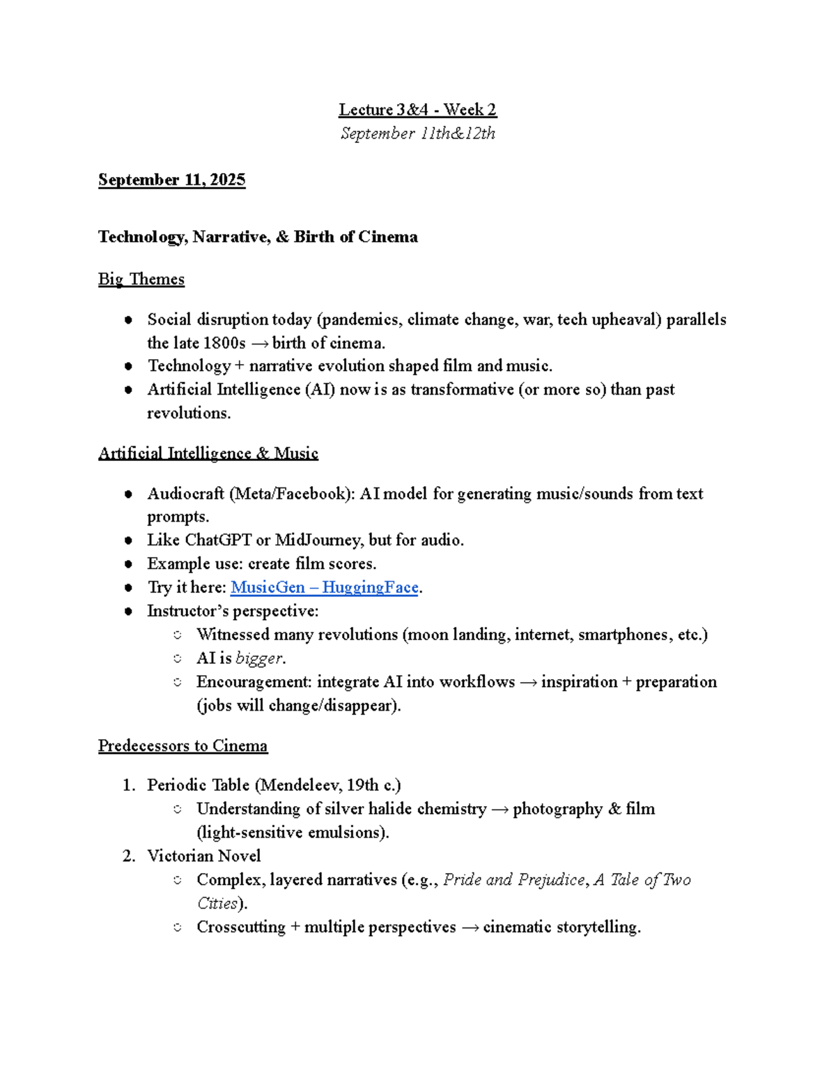 RTA 180 - Lecture Notes: Week 2 - Tech, Cinema, and Social Disruption ...
