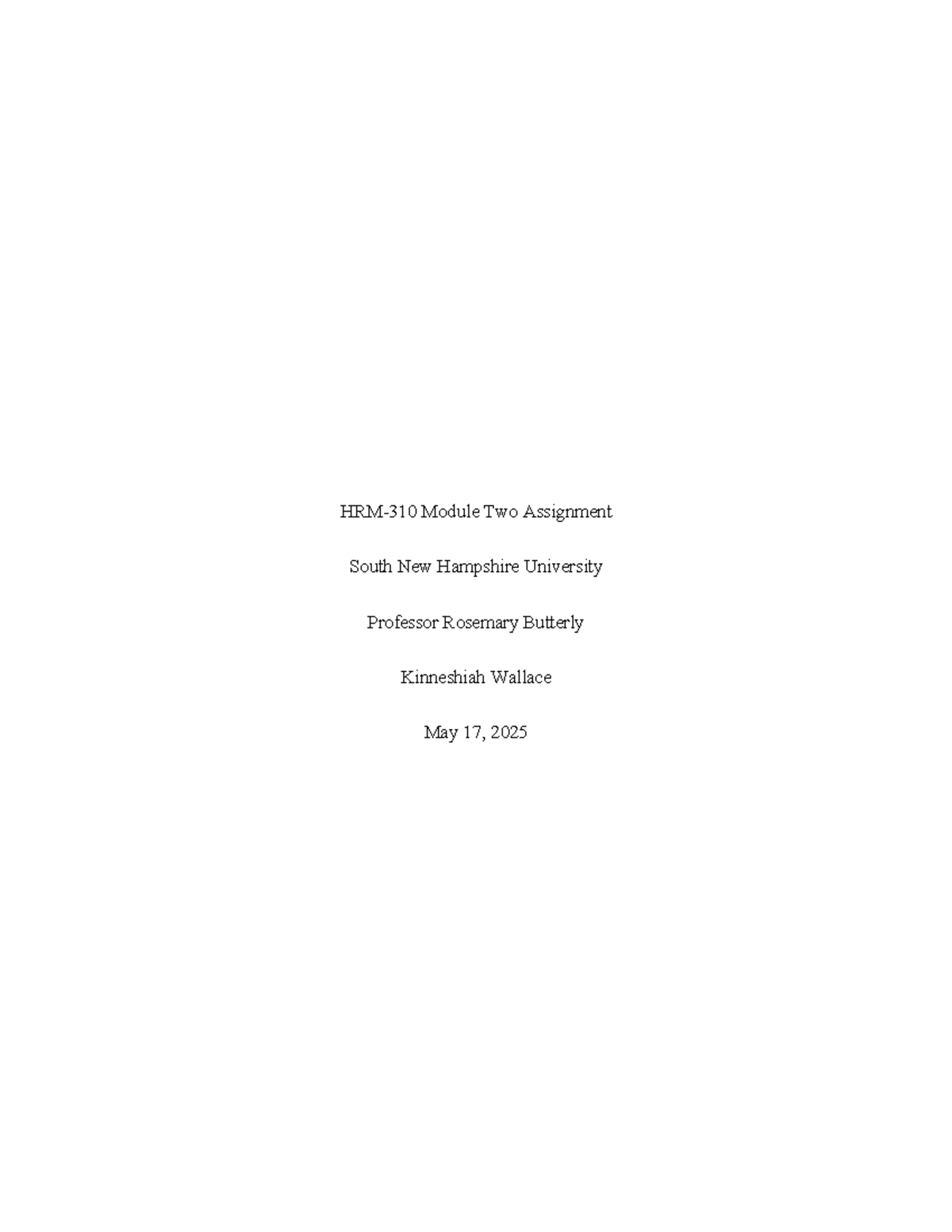 HRM 310 Module Two Assignment: HR Inbox Rights Analysis - Studocu