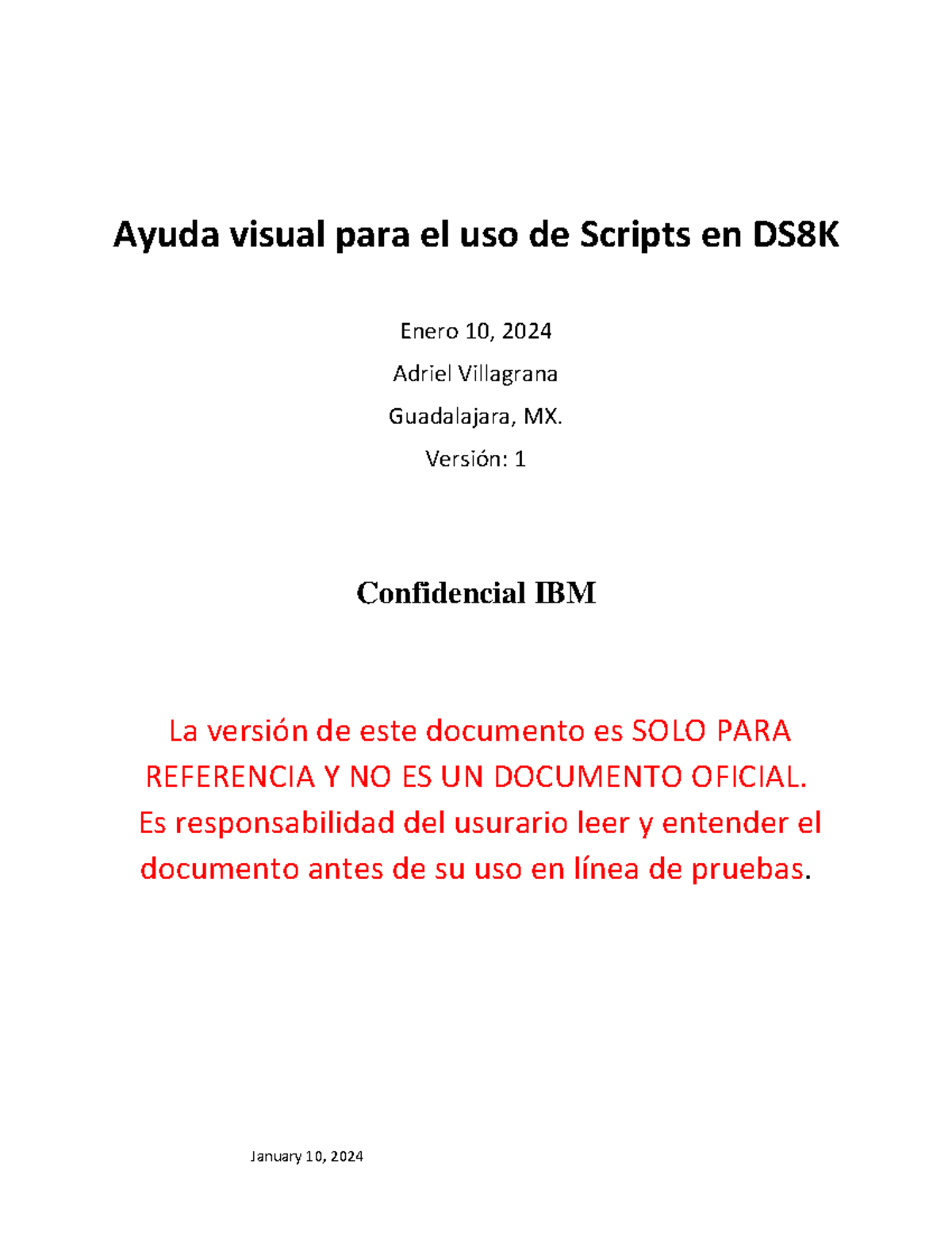 Guía de Uso de Scripts en DS8K - Versión 1 - Enero 2024 - Studocu