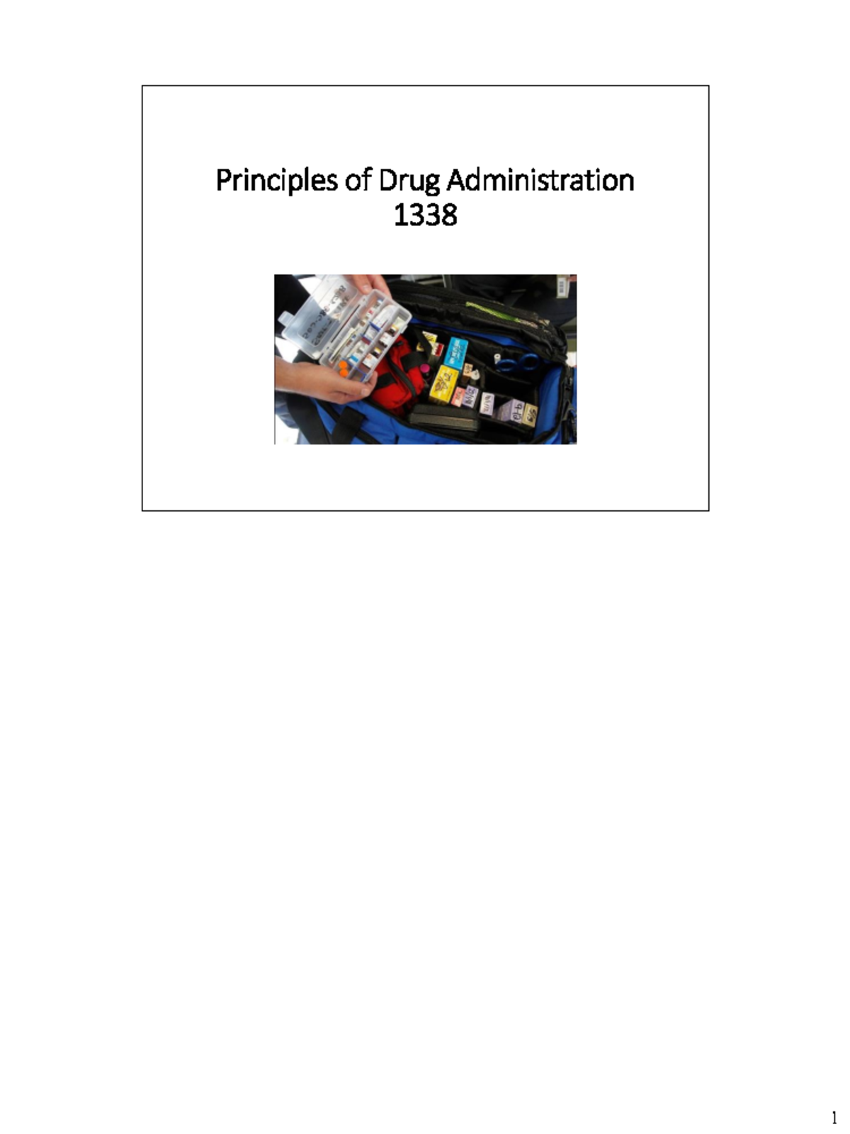 Principles of Drug Administration and Routes in Pharmacy Practice 1338 ...