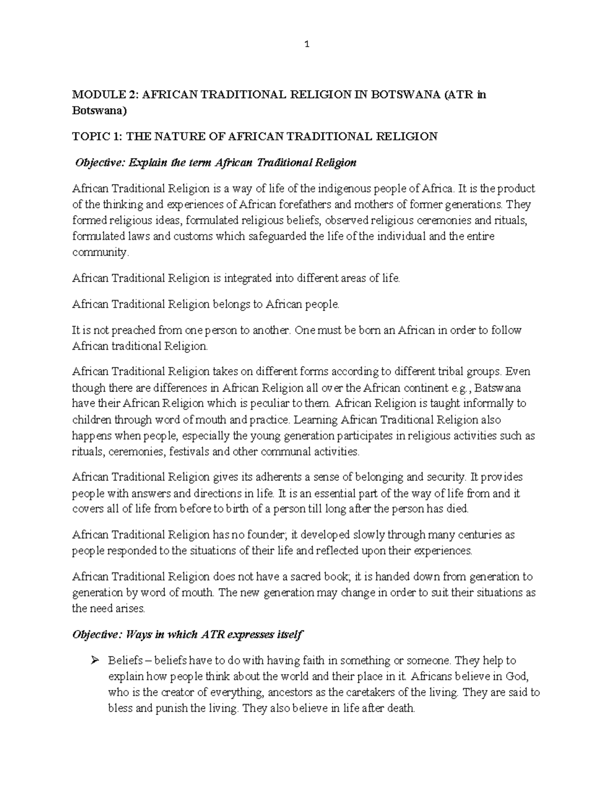 African Traditional Religion in Botswana: A Comprehensive Overview ...