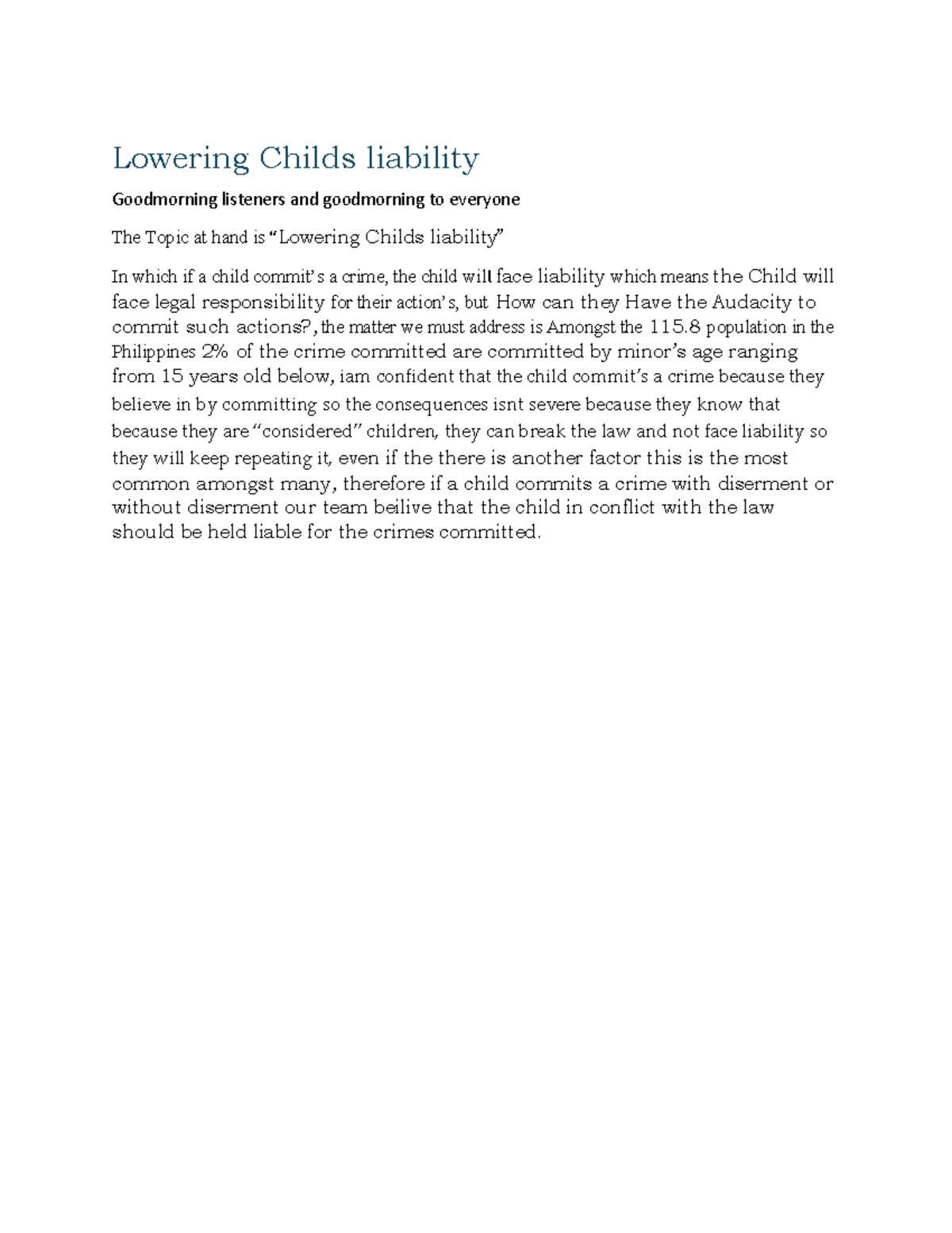 Child Liability in the Philippines: Legal Responsibility for Minors ...