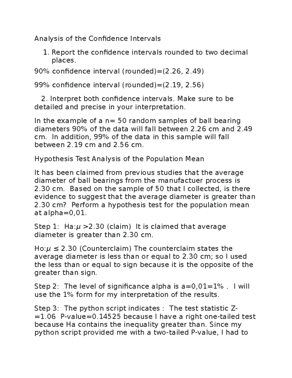 Module-3-Disc - Analysis of Confidence Intervals and Hypothesis Testing ...