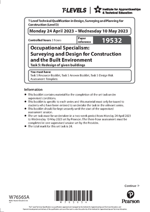 T Level Technical Qualification: Design, Surveying & Planning Tasks ...