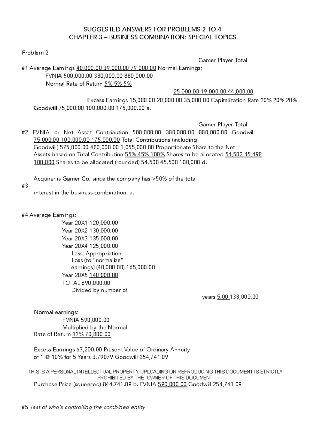 Chapter 3 Solutions: Business Combinations - AFAR - Studocu