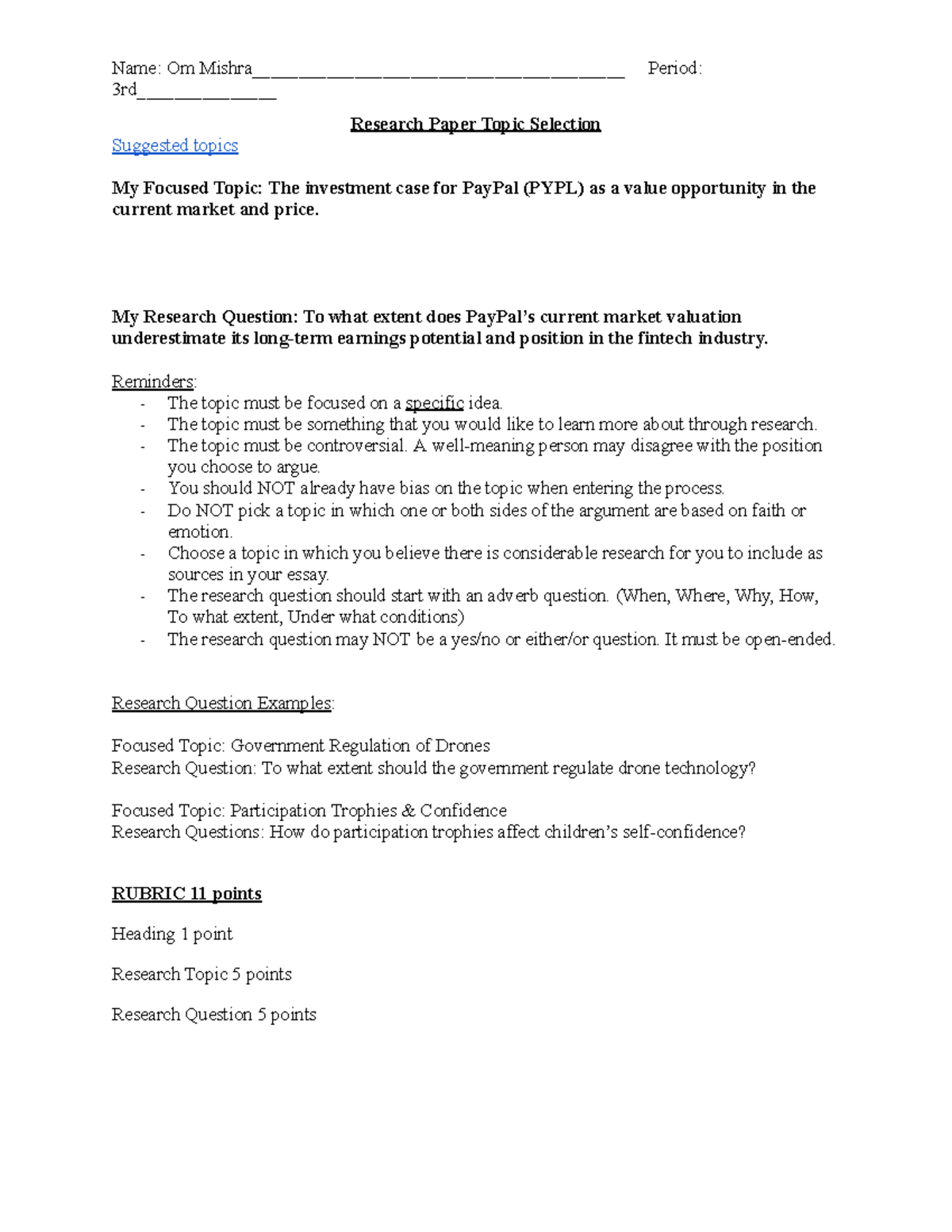 Research Paper: The Investment Case for PayPal (PYPL) as a Value ...