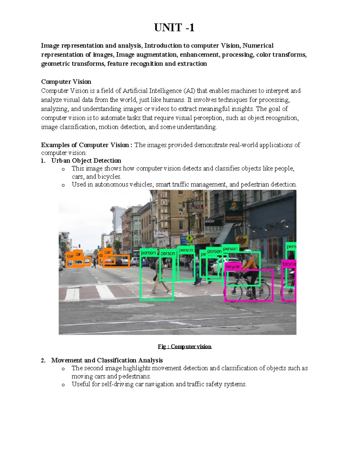 UNIT 1 - This is the machine learning notes - Image representation and ...