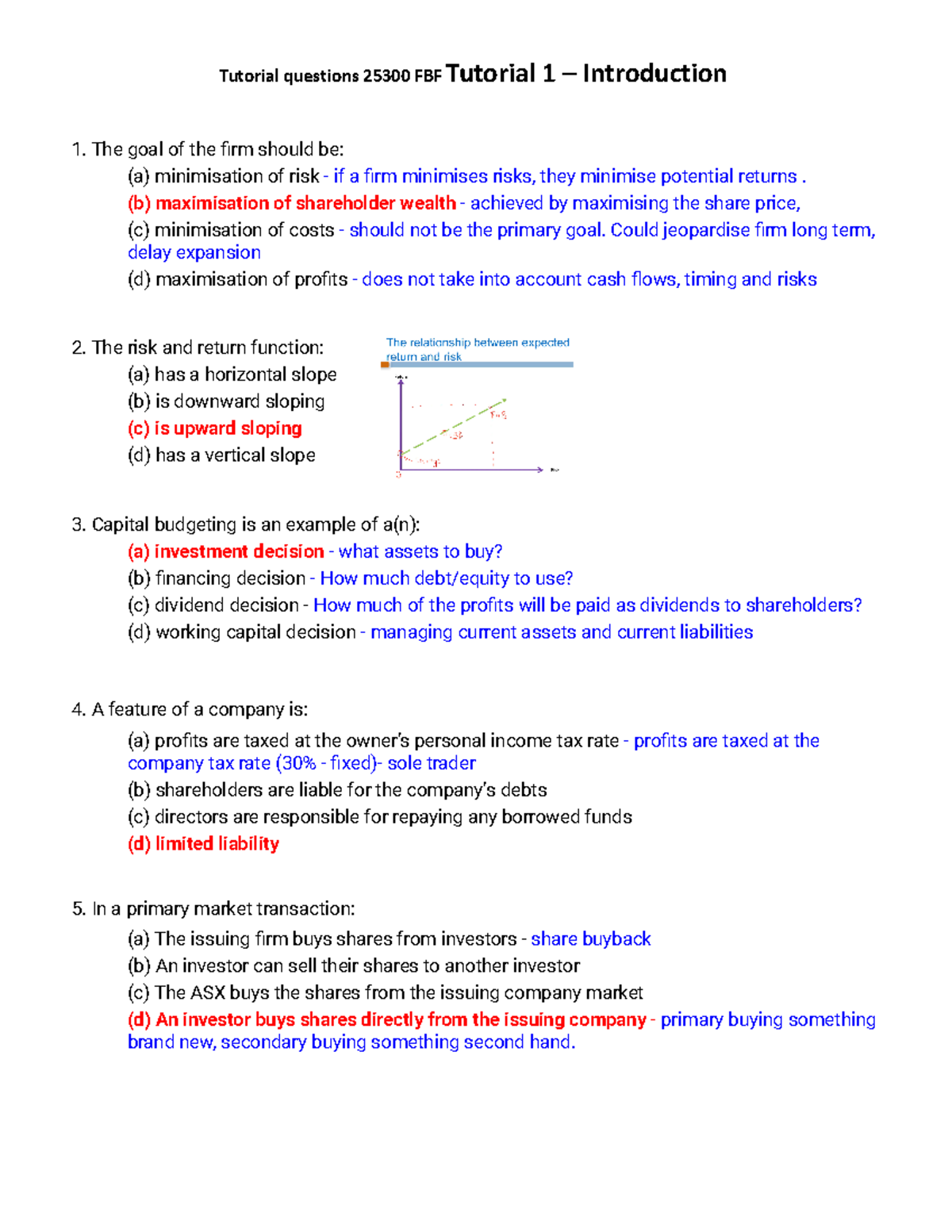 ICQ1 - Worked Solutions - Tutorial questions 25300 FBF Tutorial 1 ...