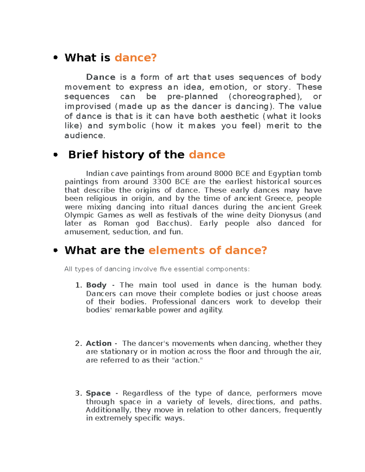 What is dance - What is dance? Dance is a form of art that uses ...