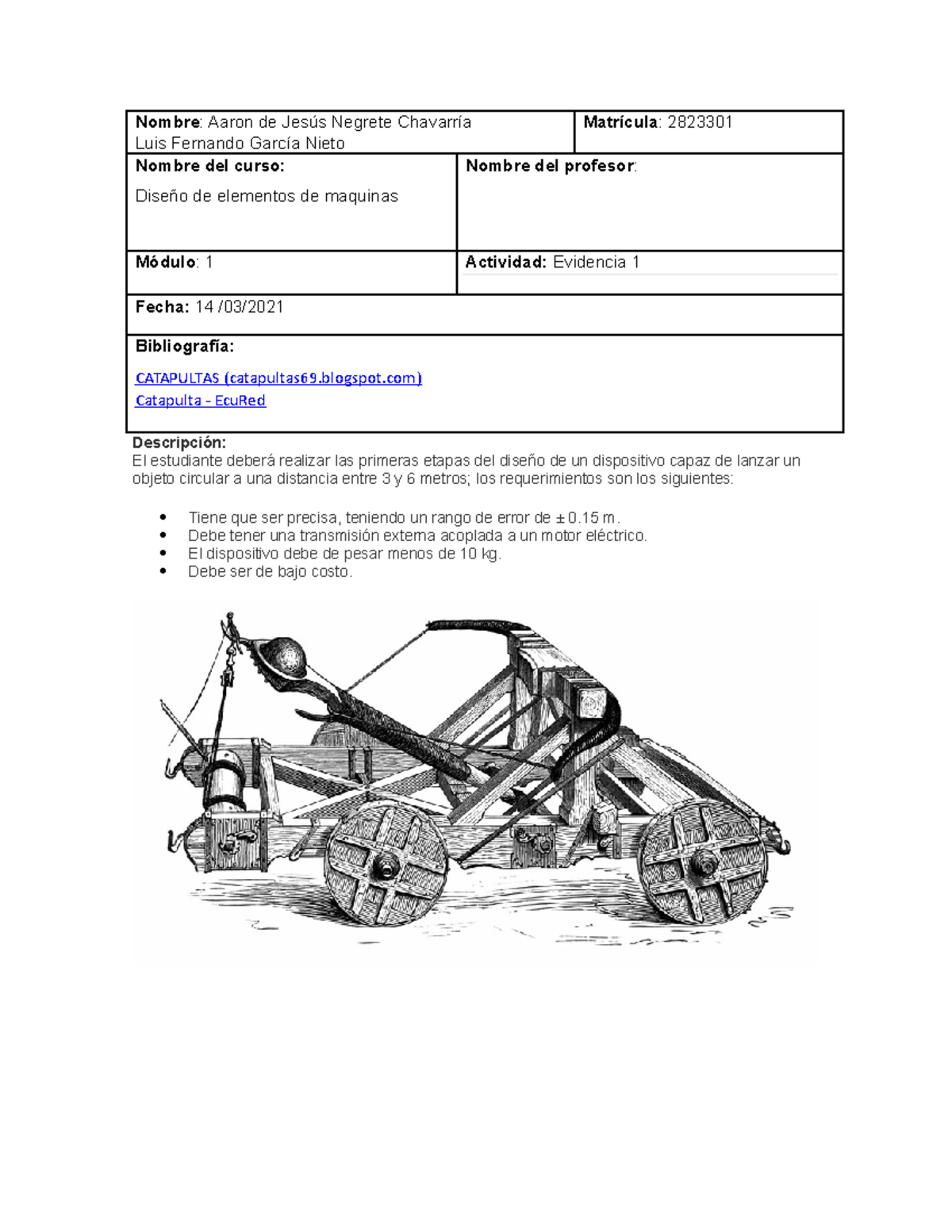 Evidencia 1 DEM - ACT - Nombre : Aaron de Jesús Negrete Chavarría Luis ...