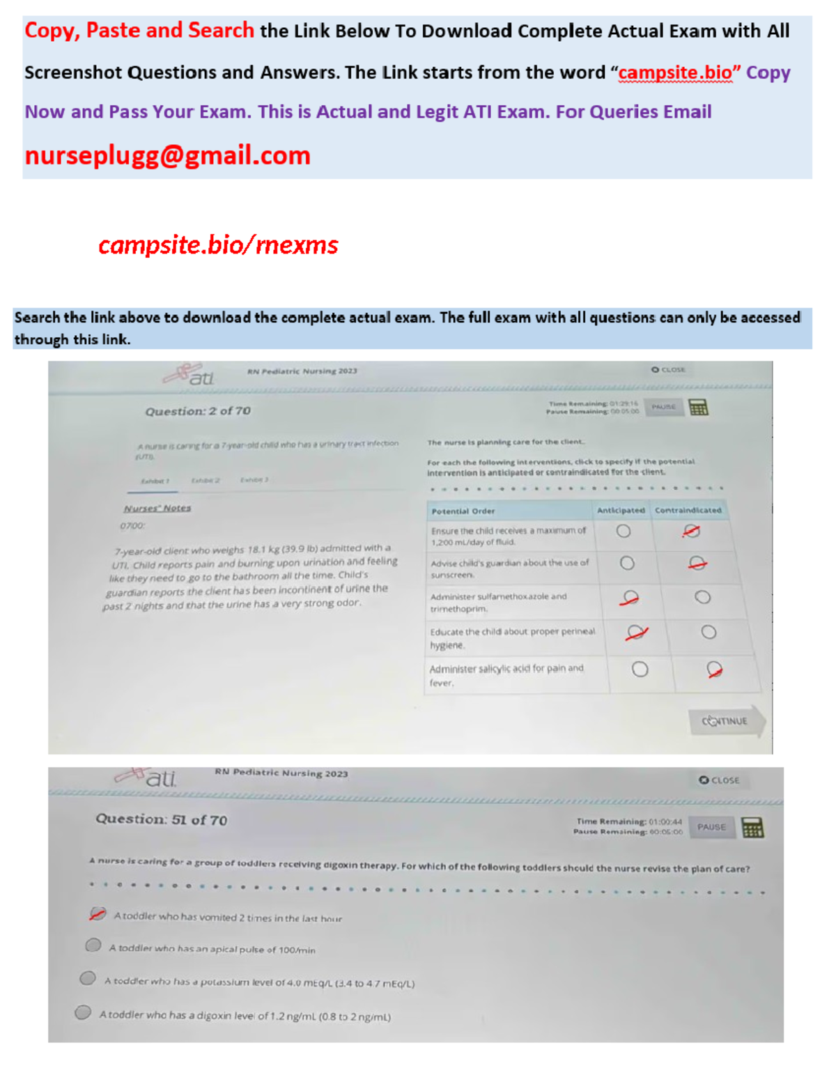 ATI RN Pediatric Nursing Proctored Exam NGN 70 Questions & Answers 2023 ...