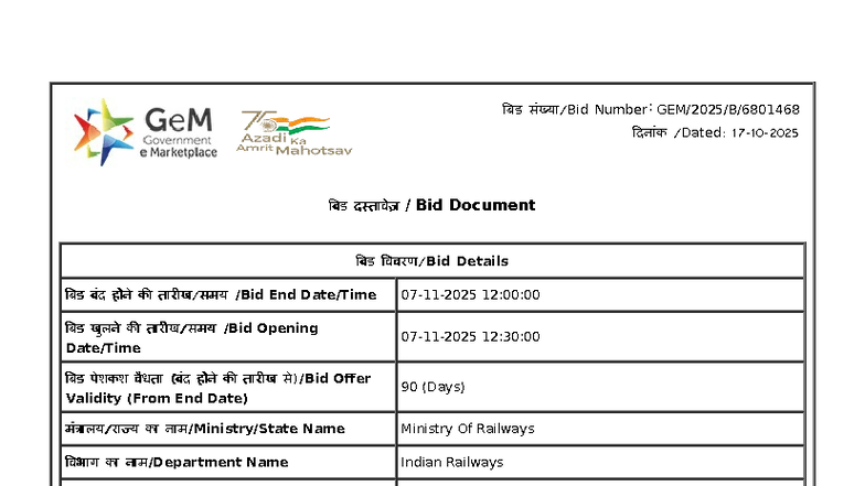 Custom Bid Document for Manpower Outsourcing Services (GeM-Bidding ...