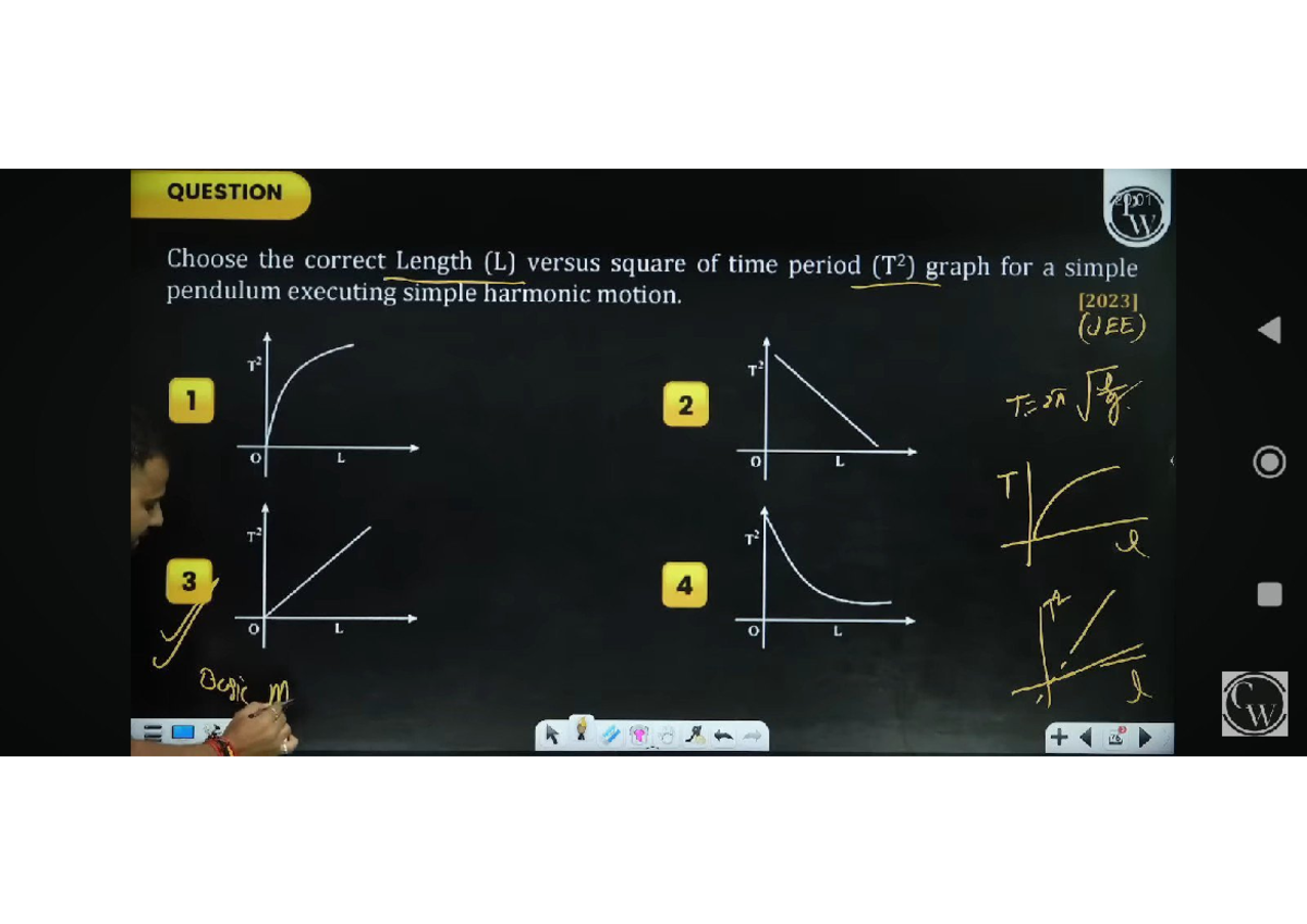 JEE SHM: Length vs Time Period Graphs & Energy Relations - Studocu