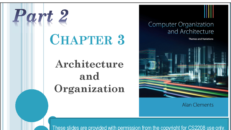 COA CS2208 Chapter 3: Architecture & Organization Lecture Notes - Studocu