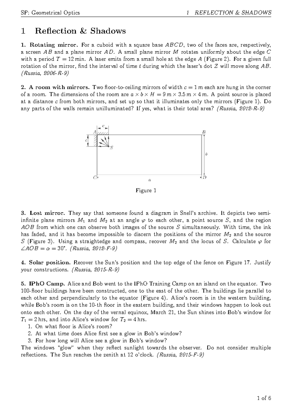 SP: Geometrical Optics 1 - Reflection Shadows and Lens Fundamentals ...