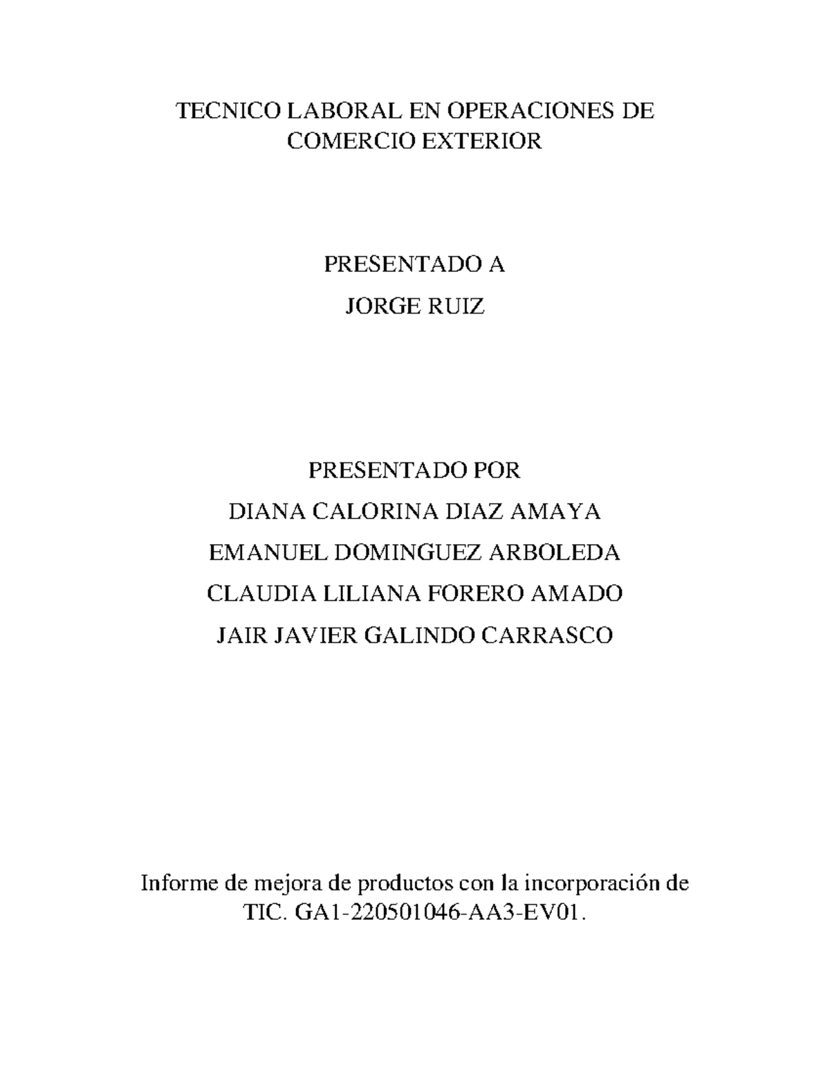 Informe sobre la Incorporación de TIC en Comercio Exterior - - Studocu