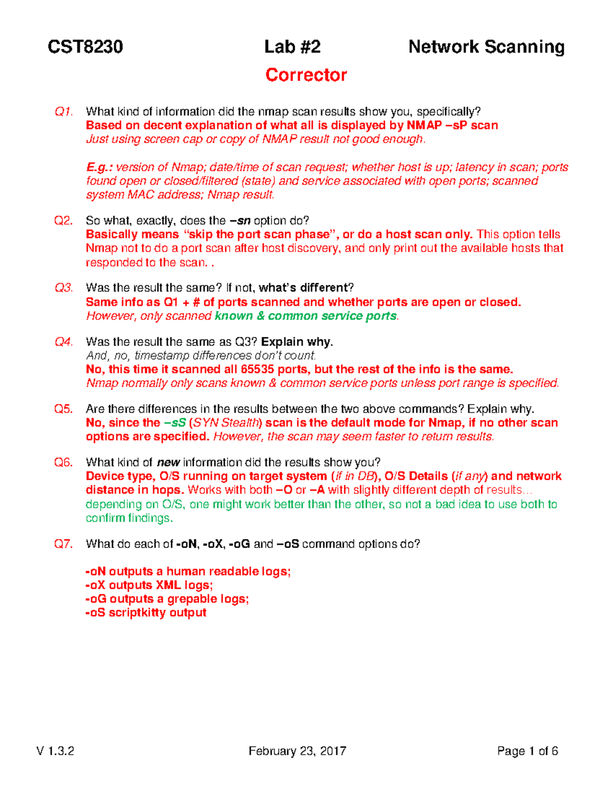 Lab02 - Network Scanning - Corrector Q1. What kind of information did ...