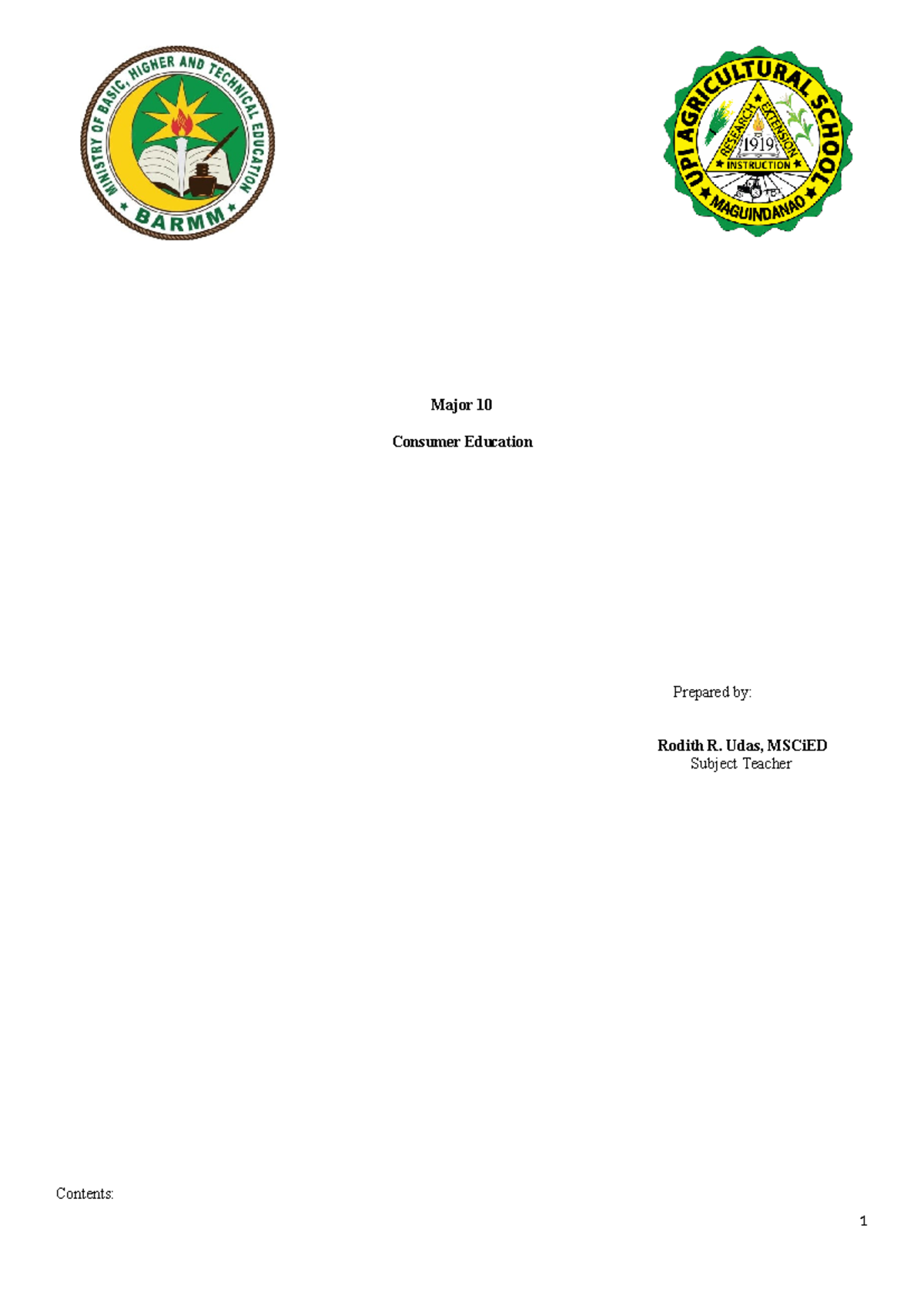 Consumer Education Modules: Rights, Responsibilities & Protection (EDU ...