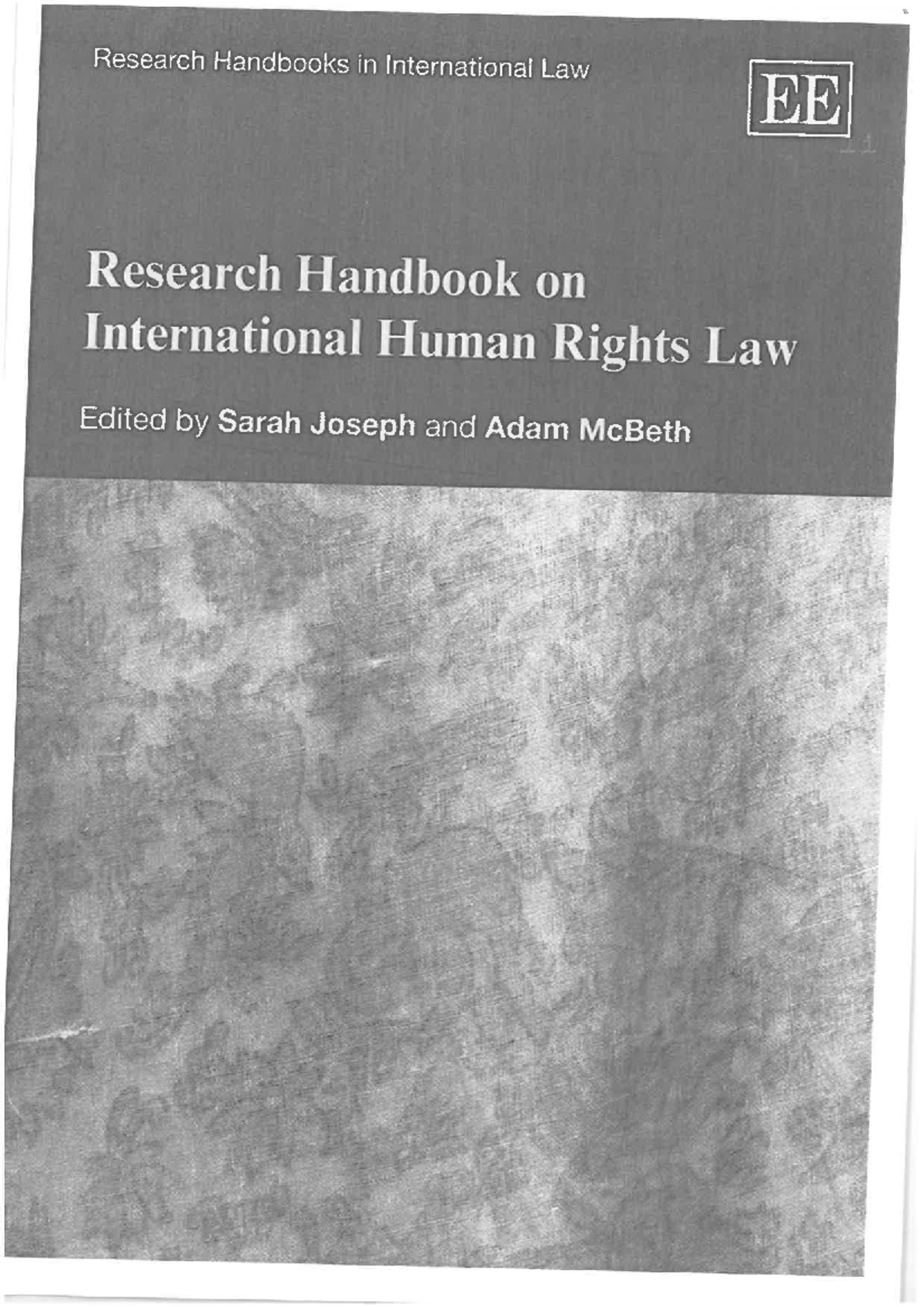 EE Research Handbook on International Human Rights Law: The UN's Role ...