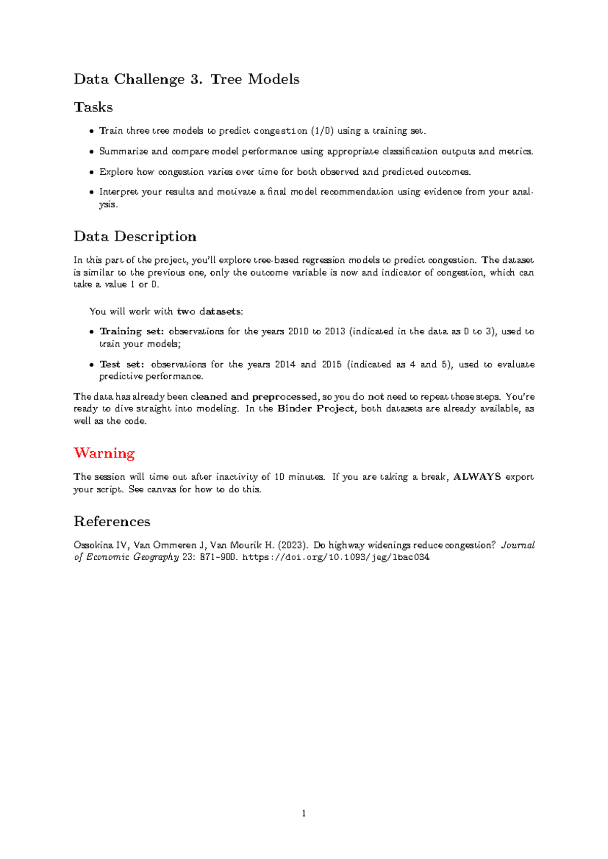 Data Challenge 3: Tree Models for Congestion Prediction Analysis ...