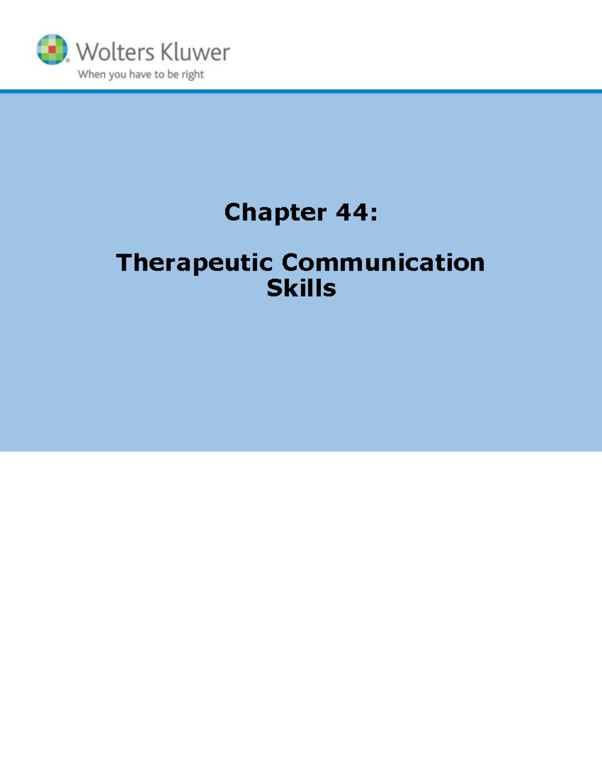 Therapeutic Communication Techniques for Nursing Students (NUR 101) - Studocu