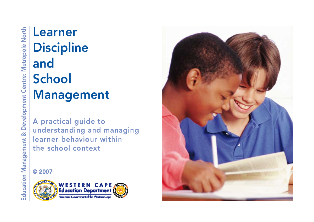 Learner Discipline and School Management: A Practical Guide to ...
