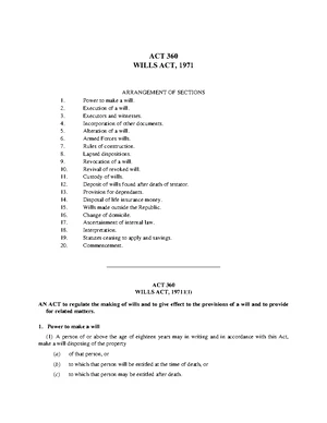 Ghana Wills Act (Act 360): Comprehensive Guide to Last Will Provisions ...