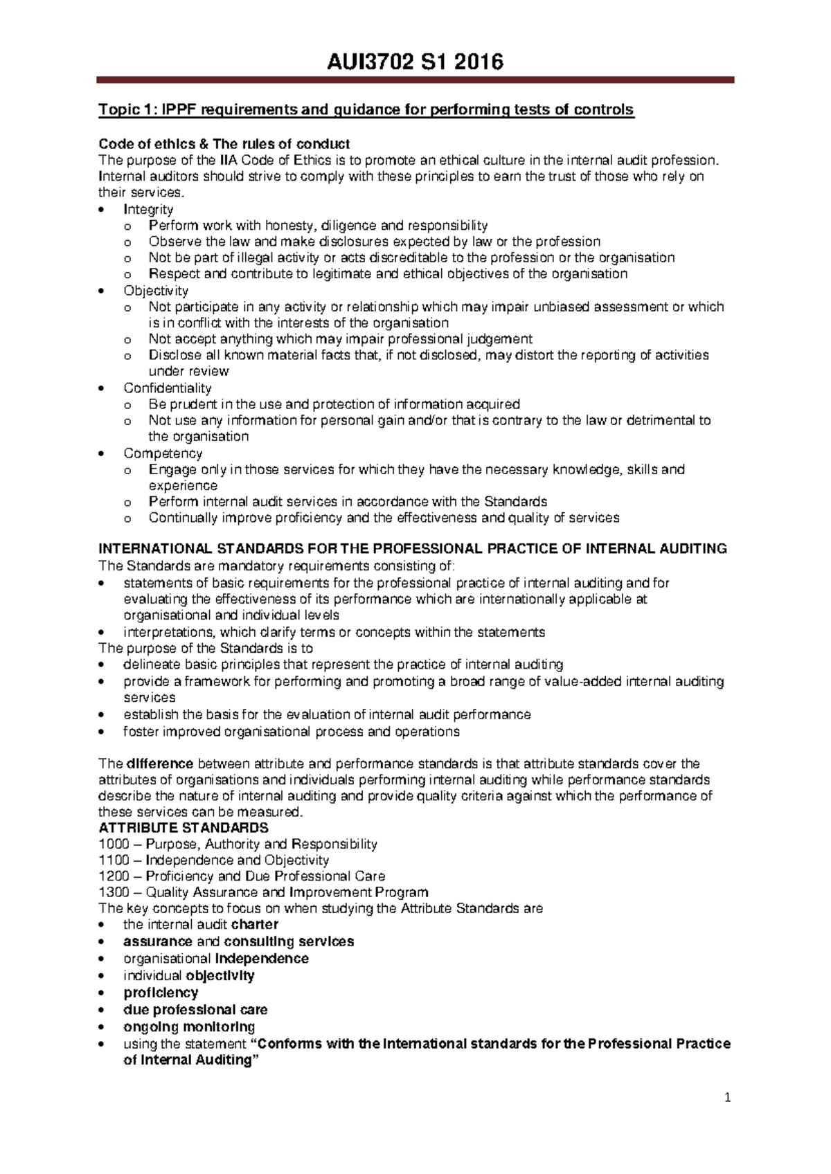 Revised Title: IPPF Standards for Controls Testing - Ethics & Best ...