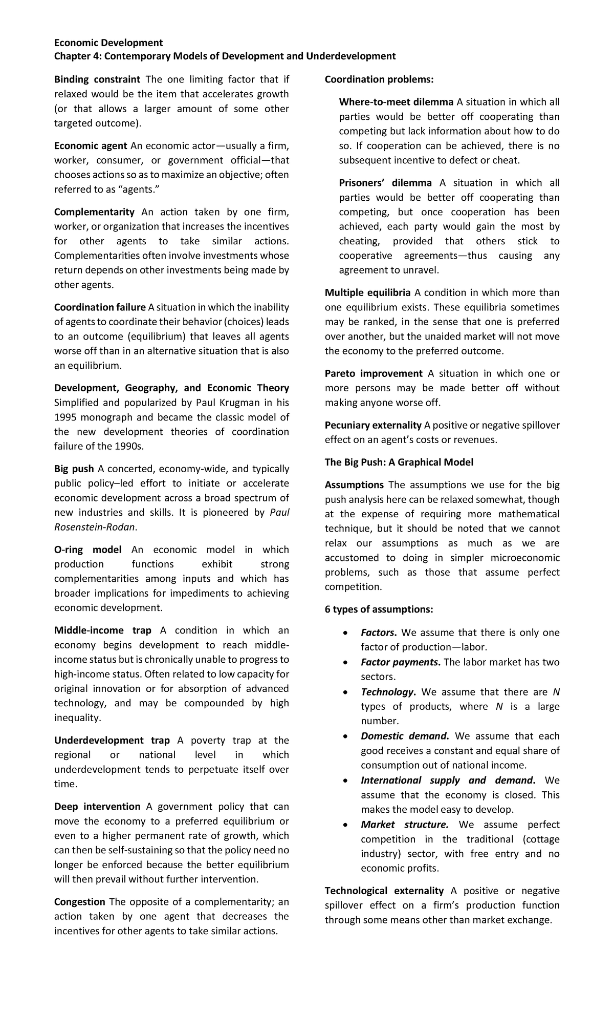 Maseco - Economic Development Chapter 4: Models of Growth ...