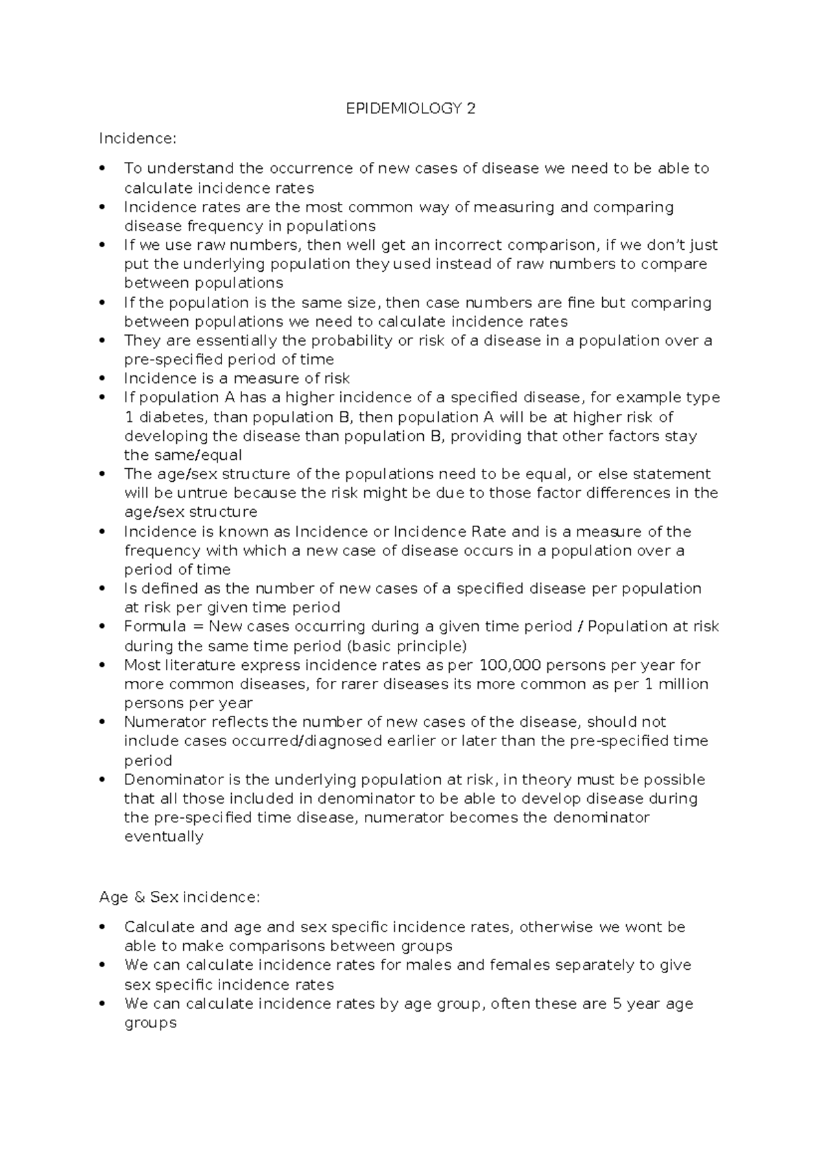 Epidemiology 2 - Lecture 2: Understanding Incidence and Prevalence ...