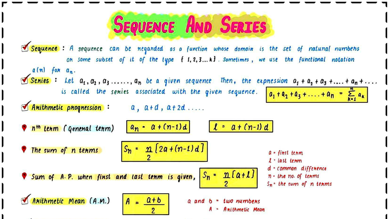 SEQUENCE AND SERIES: Understanding A.P. and G.P. Concepts - Studocu