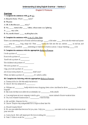 Grammar II - Handout 1 - Jugjhgjh - Understanding & Using English ...