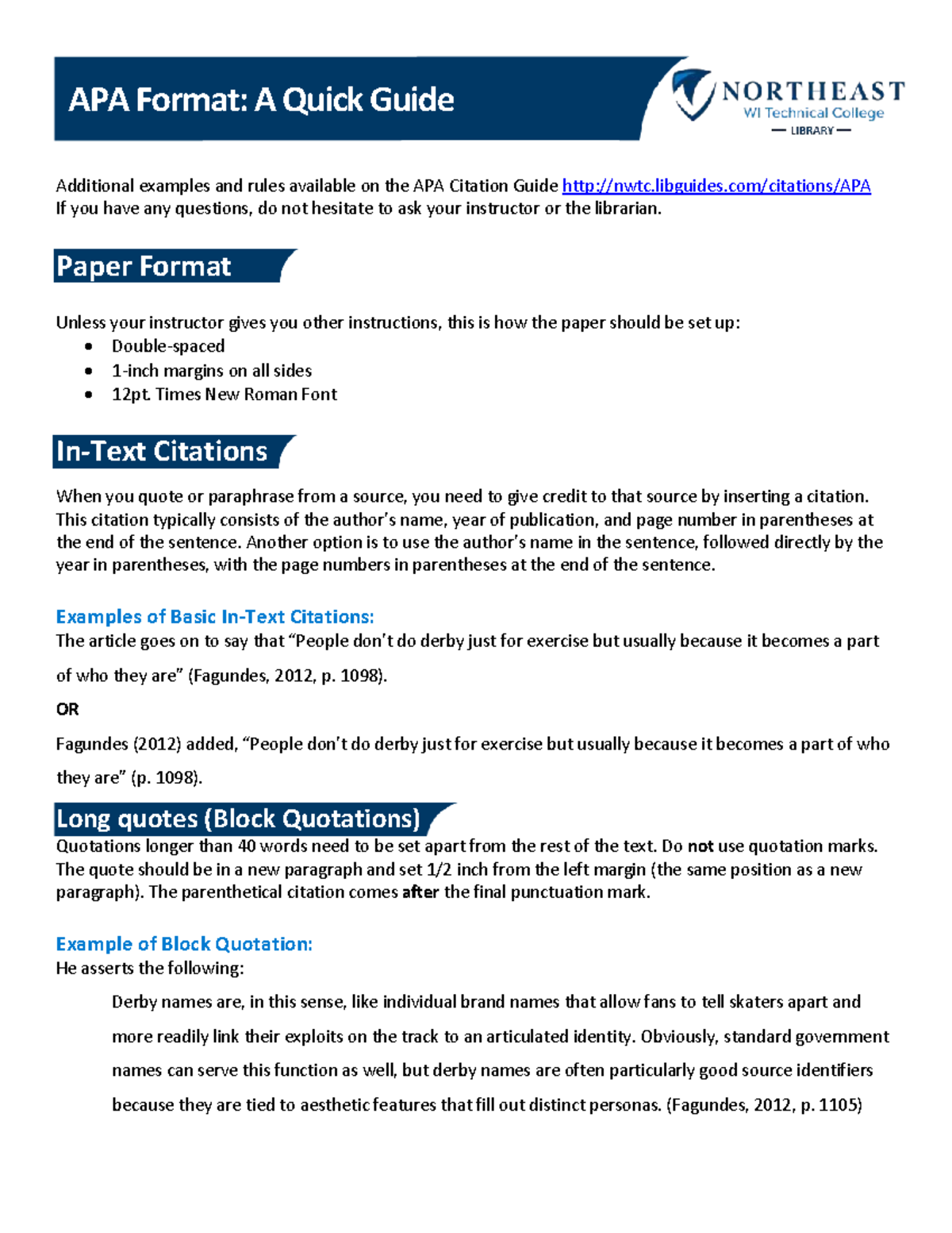 APA Citation Guide: Quick Reference for Formatting and Examples - Studocu