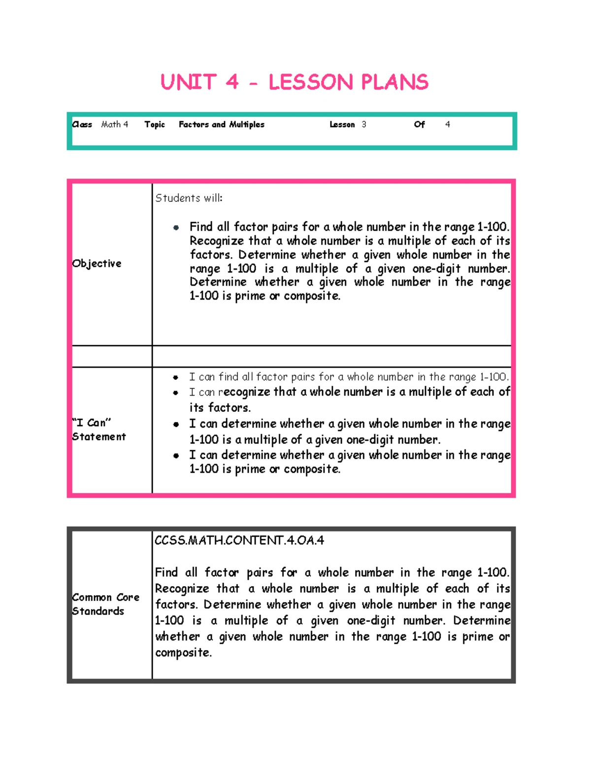 2023-24 Gr 4 English FAL Annual Teaching Plans - Final Document - Studocu