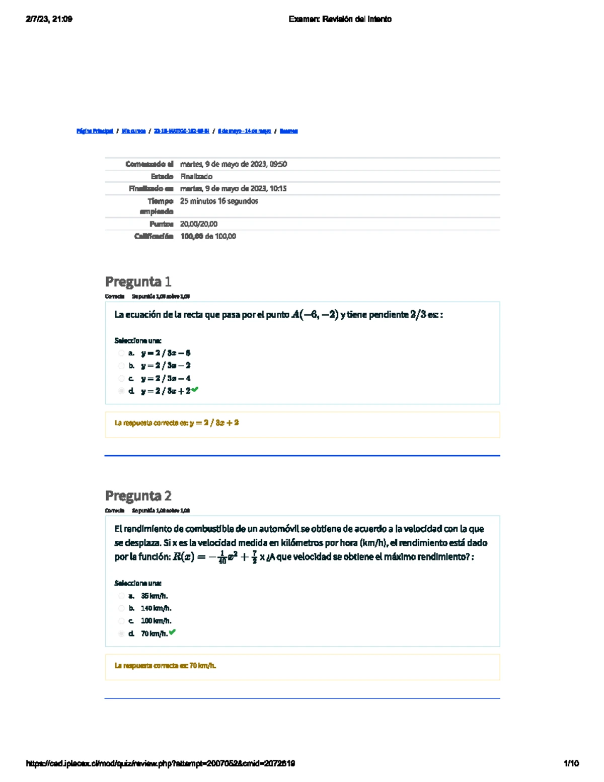 Examen Final Algebra - Instituto Profesional IPLACEX - Studocu