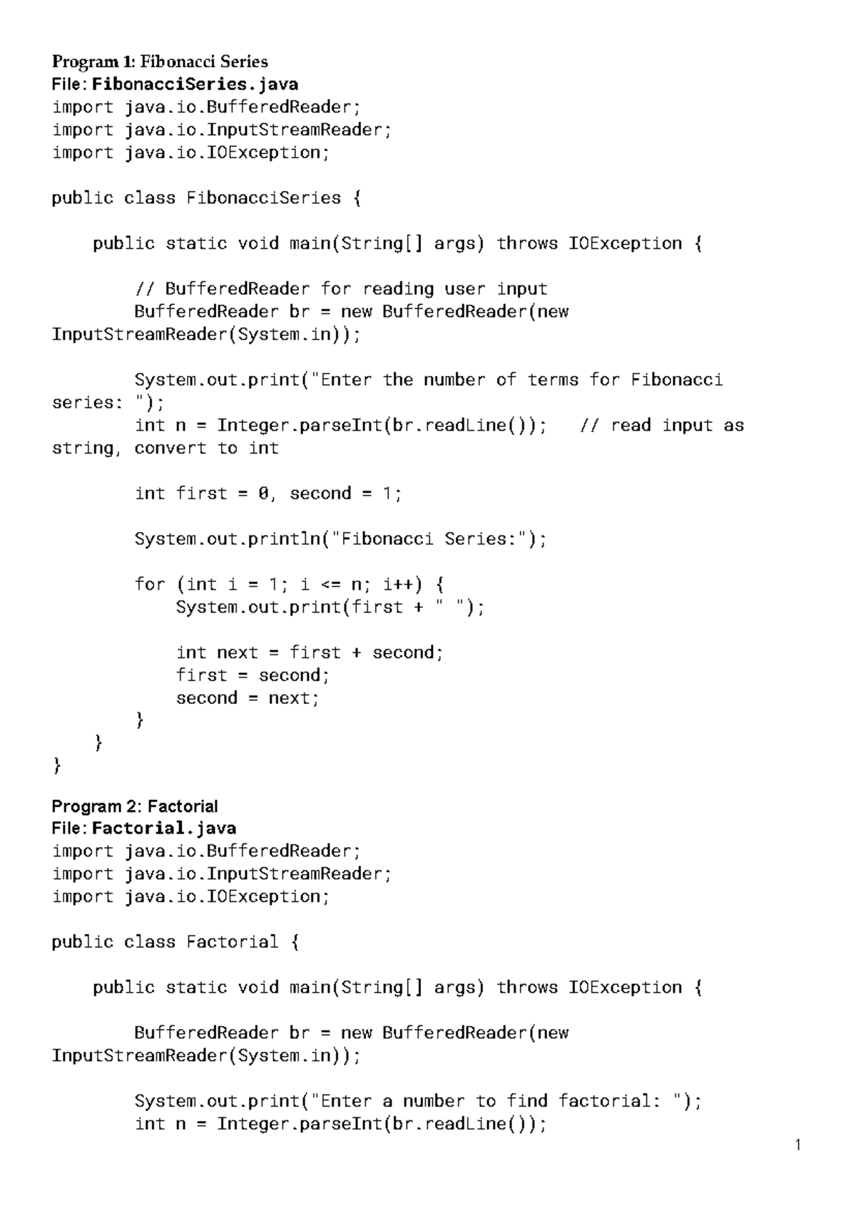 Java Programming: Essential Programs and Algorithms (CS101) - Studocu
