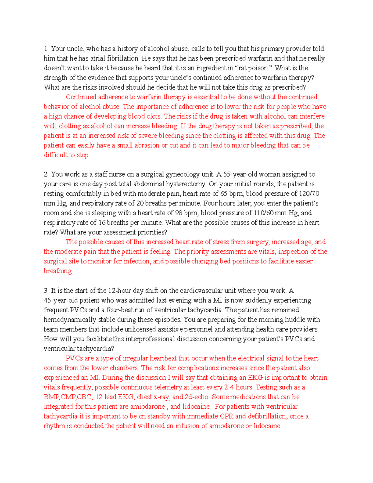 Critical Thinking Module 1 MS2: Case Studies in Nursing Care - Studocu