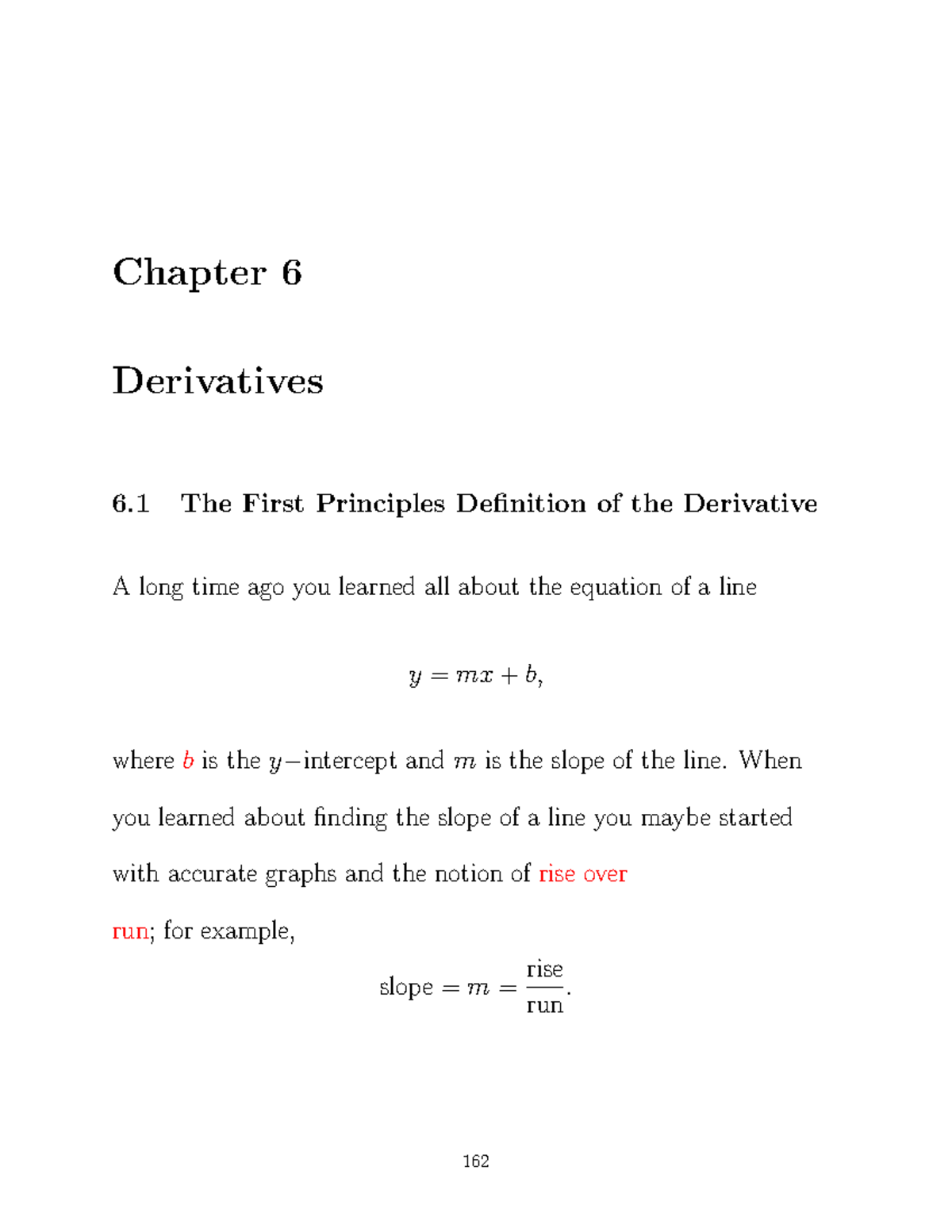 Chapter 6: Derivatives - First Principles & Rules (Pages 162-181) - Studocu