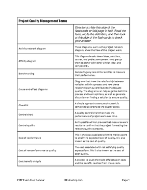 PMP Exam Prep: Project Cost Management Terms and Definitions - Project ...