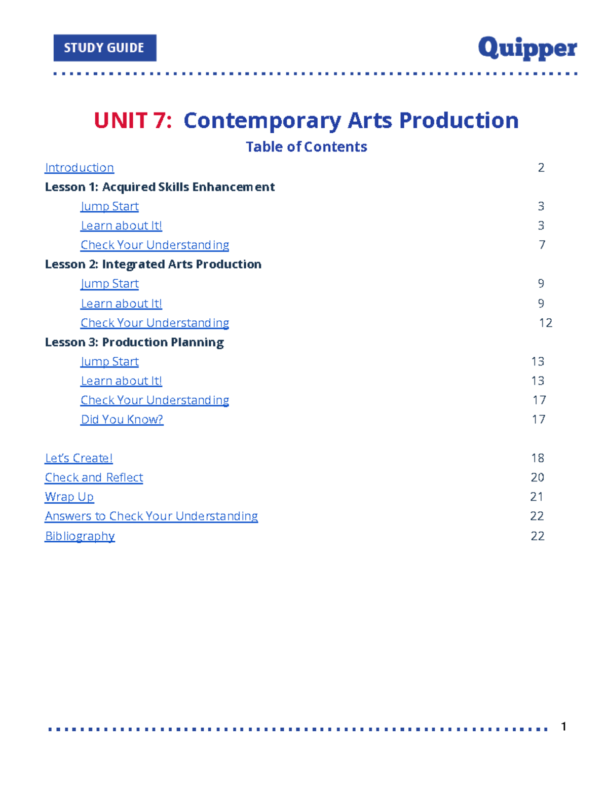 CPV-CA-11 12-Q4-07-FD 100151: Unit 7 - Contemporary Arts Production ...