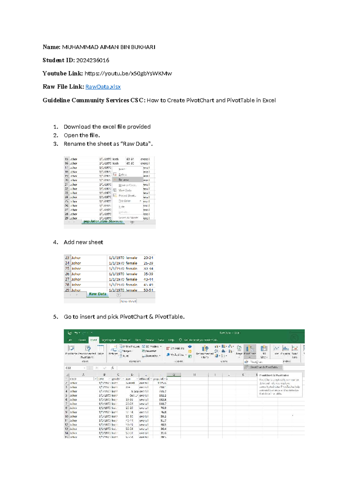 CSC Community Services: Creating PivotCharts & PivotTables in Excel ...